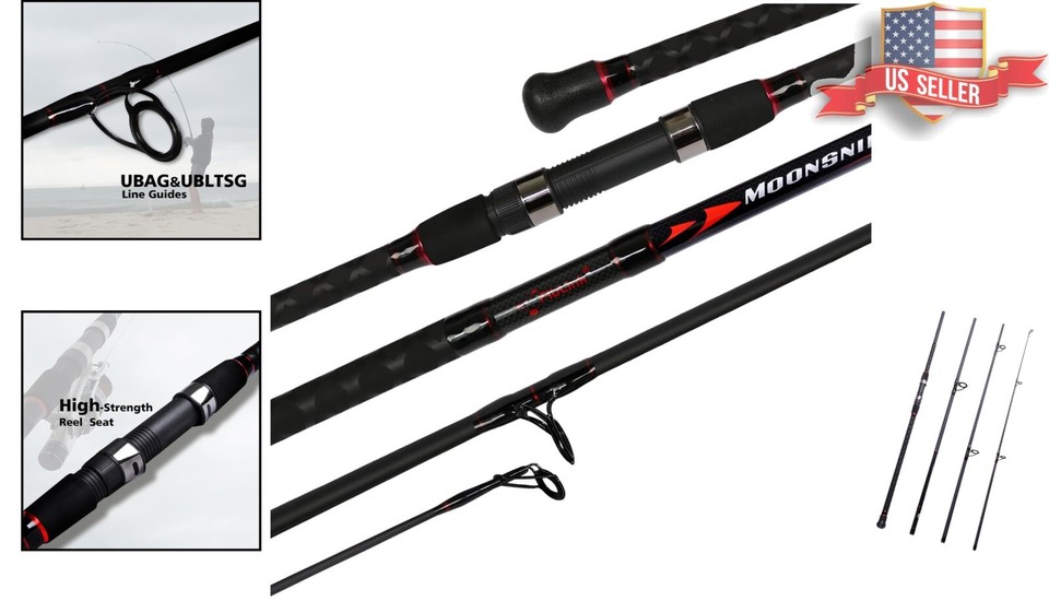 Lightweight 11ft Surf Spinning Fishing Rod with Non-Slip Handle ...