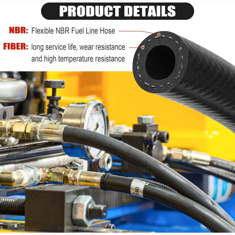 Rubber Reinforced Fuel Hose Engine Unleaded Petrol Diesel Oil Line Fuel ...