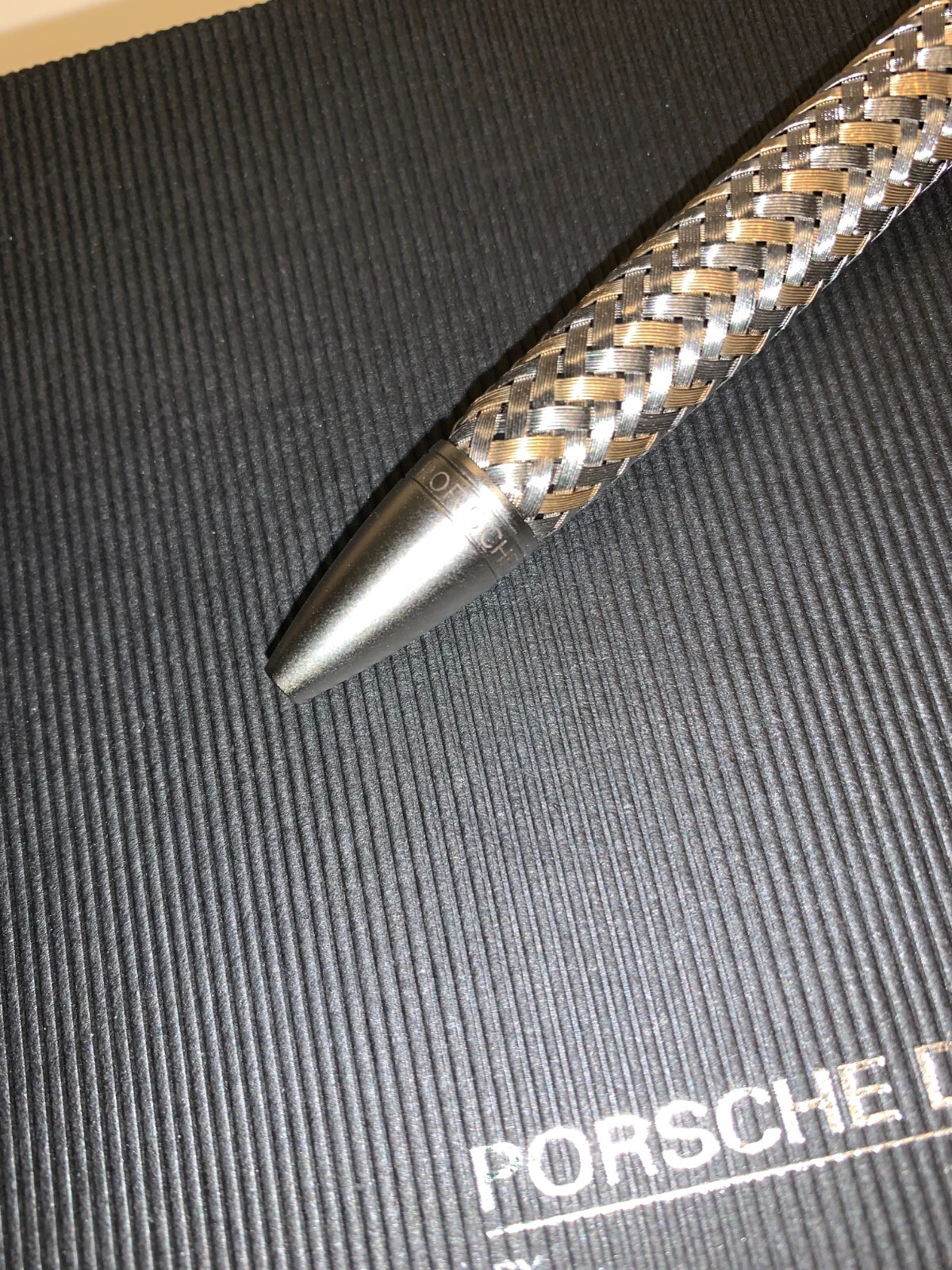 Porsche Design Tecflex Woven Ballpoint Pen Stainless Steel Gold by ...