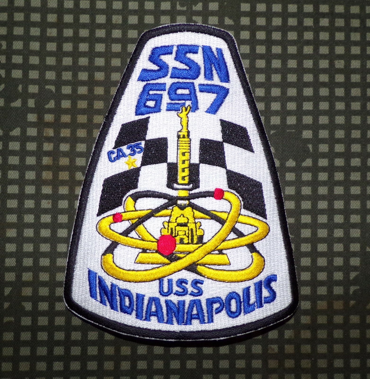 US Navy USS Indianapolis SSN 697 Submarine Embroidered Full Color Patch ...