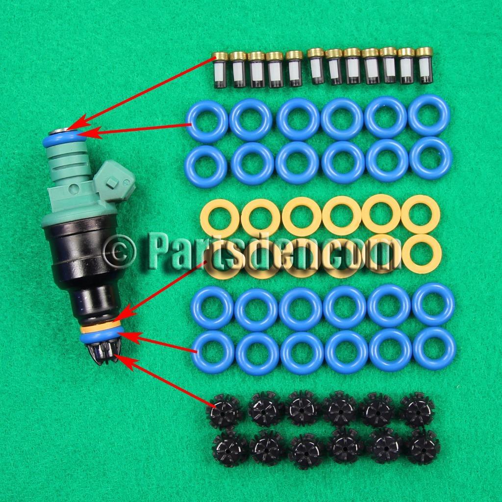 FUEL INJECTOR SERVICE KIT FITS BMW 750 E32 5.0L E38 5.4L 850 E31 5.0L 1 ...