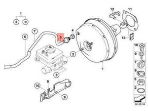 OEM BMW E60 E61 ESTATE SALOON BRAKE SERVO UNIT HOSE M 34336768385 NEW ...