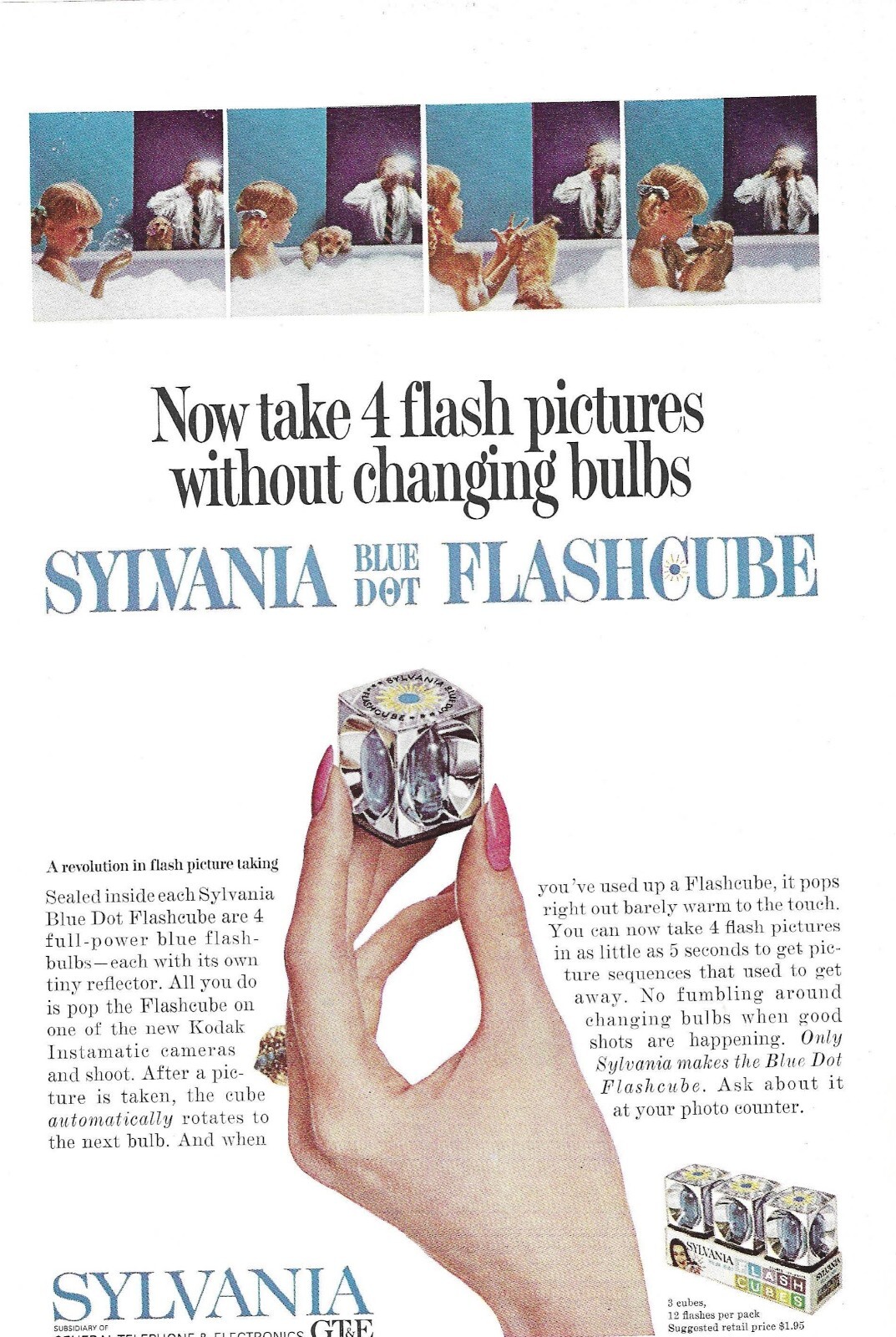 1965 Sylvania Blue Drop Flashcube Vintage | eBay