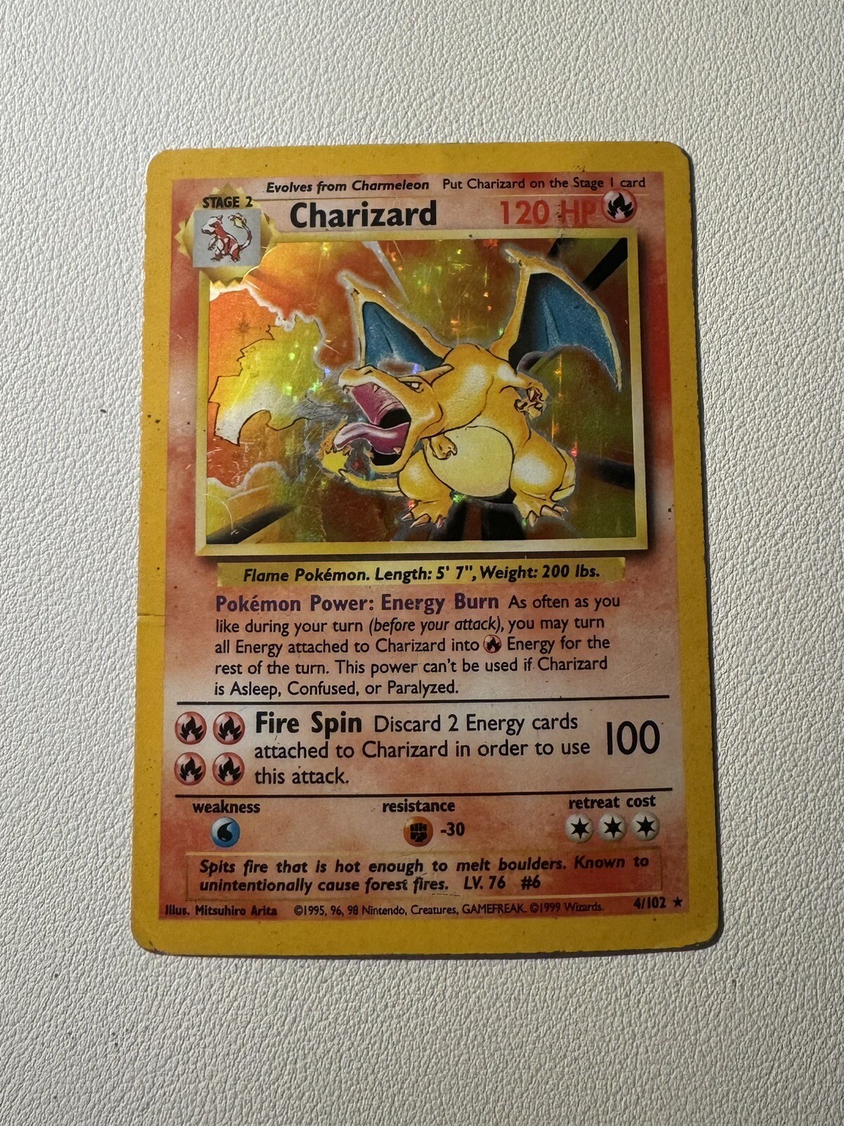 Pokémon TCG Charizard Base Set 4/102 Holo Unlimited Holo Rare | eBay