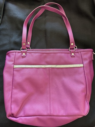 Thirty-One 31 Jewell Townsfair Purple Reversible Shoulder Tote Bag ...