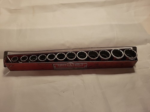 Vintage Proto 3/8" Drive Metric Socket Set 5200M with Flying Lady Tray ...