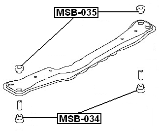 Engine Motor Mount Member FEBEST MSB-035 OEM MR198875 | eBay