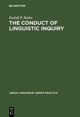 Rudolf P. Botha The Conduct of Linguistic Inquiry (Copertina rigida) | eBay