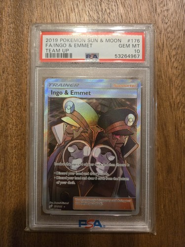 PSA 10 GEM MINT Ingo & Emmet 176/181 Team Up Full Art Pokemon | eBay