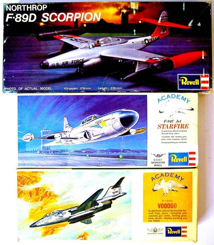 Northrop F-89D Scorpion & Lockheed F-94C Starfire Plastic Models, Used ...