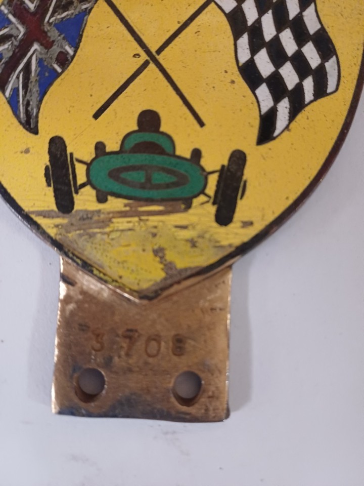 Vintage British Racing & Sports Car Club Car Badge With Original Mount ...