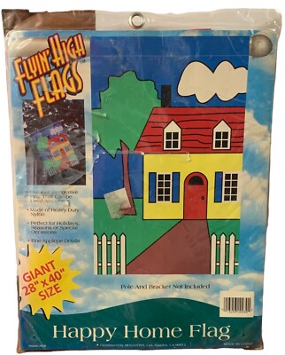 Flyin High Flags Happy Home Flag 28" x 40" Heavy Duty Nylon Decorative ...