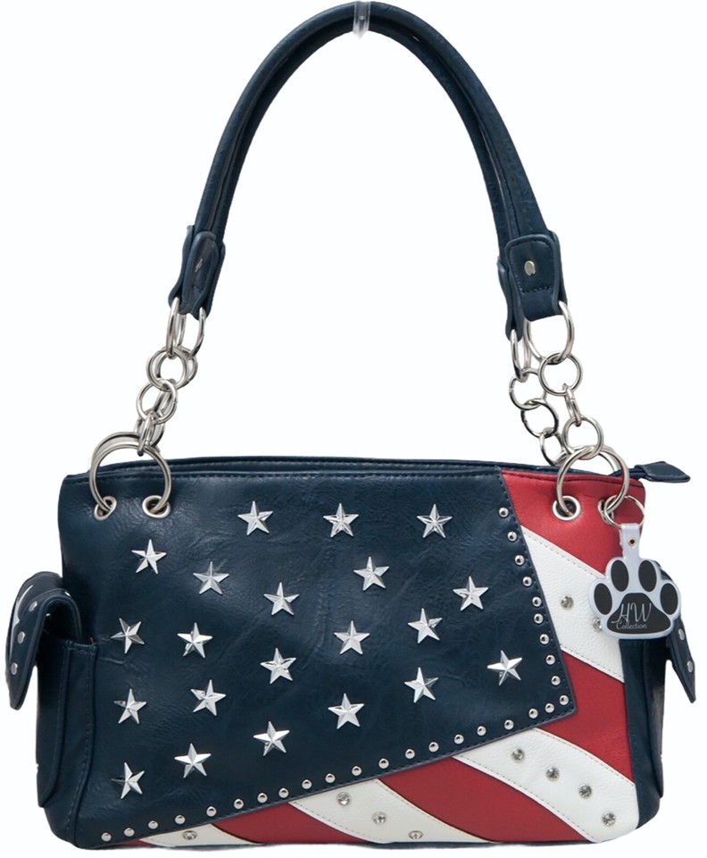 USA American Flag Purse Stars Stripes Western Patriotic Handbag Wallet ...