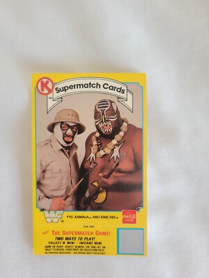 Kamala & Kimchee 1987 Circle K WWF Supermatch Game w/ Tab UNSCRATCHED ...
