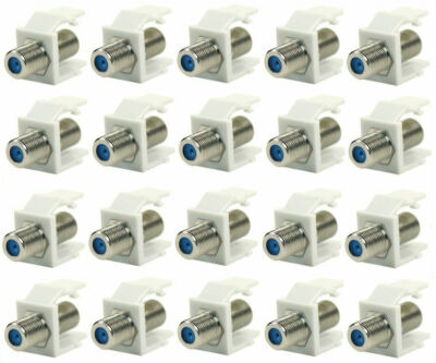 20 x F type Keystone High Frequency 3GHz Insert Plate Coax Jack Cable ...