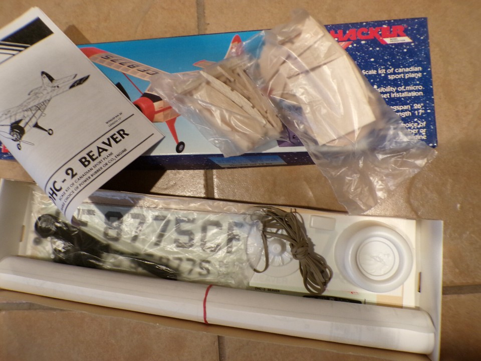 HACKER DHC-2 BEAVER NEW IN BOX 26 INCH WINGSPAN BALSA MODEL AIRPLANE ...