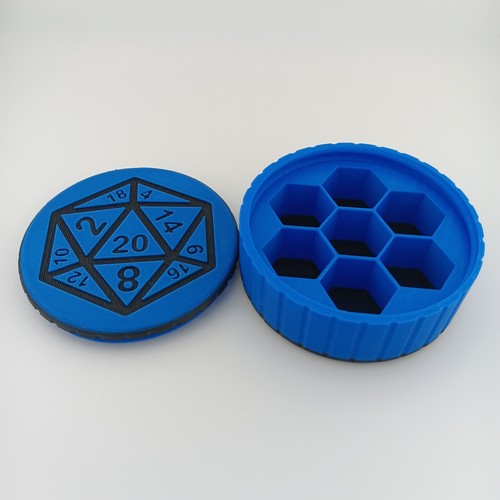 3D Printed Tabletop RPG D&D D20 Die / Dice Storage Box for 10 Dice ...