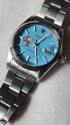 Vintage Rolex 6694 Sky Blue Dial With Snoopy Men's Hand-Winding Watch ...