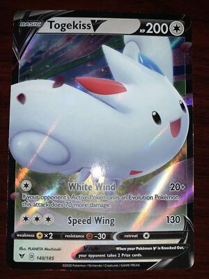 Togekiss V 140/185 Ultra Rare - 2020 Pokemon TCG Vivid Voltage NM | eBay