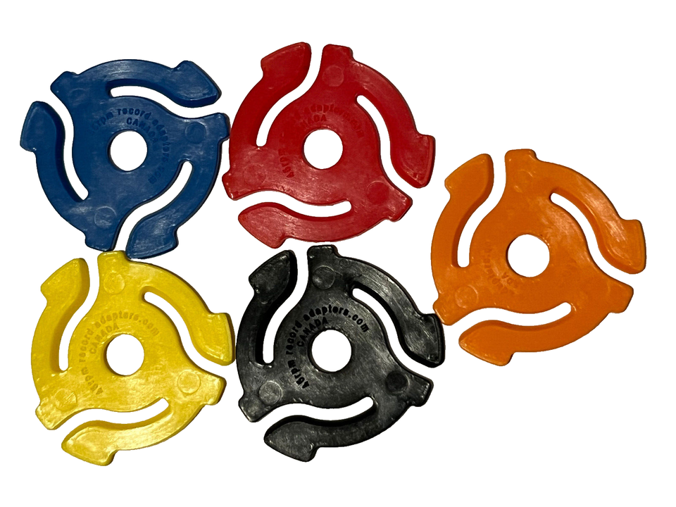 20 New 45 RPM RECORD INSERT ADAPTERS - ASSORTED 5 COLORS | eBay
