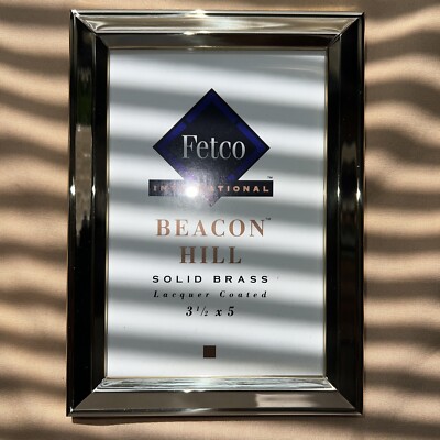 fetco international picture frame 3 1/2 x 5 Beacon Hill Solid Brass Lacquer Coat | eBay