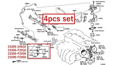 Toyota Lexus OEM genuine, Direct Injector 4pcs set, 23209-24010 23209 ...
