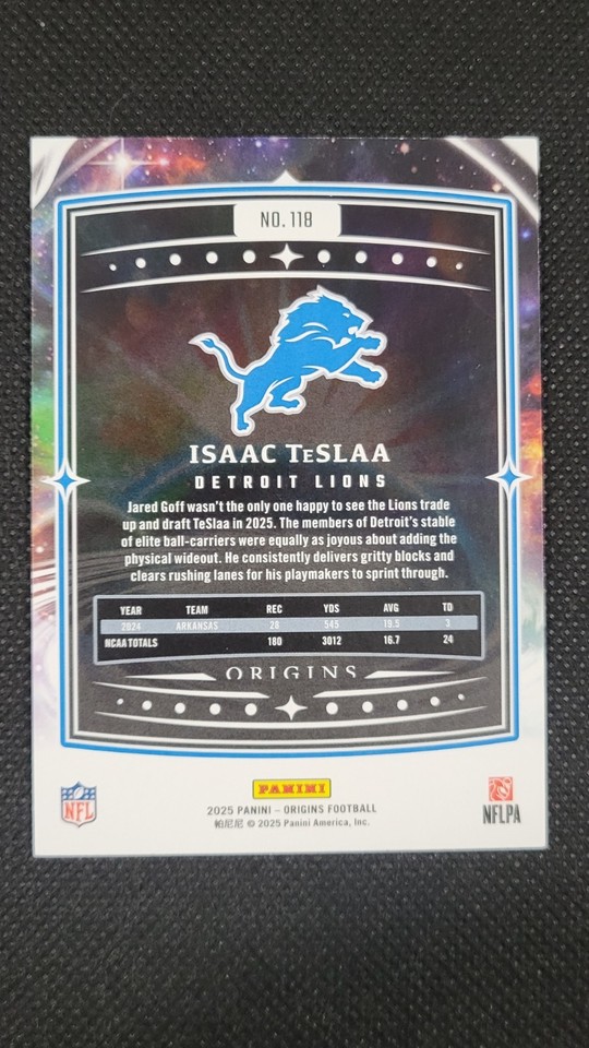 2025 Panini Origins Isaac TeSlaa Holo Blue 77/199 Color Match #118 | eBay