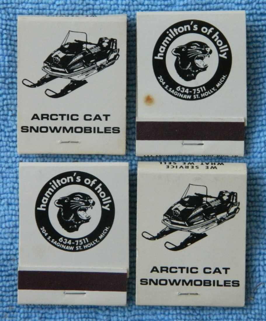 Lof of (4) 1970's Vintage Arctic Cat Snowmobiles, Hamilton's of Holly ...