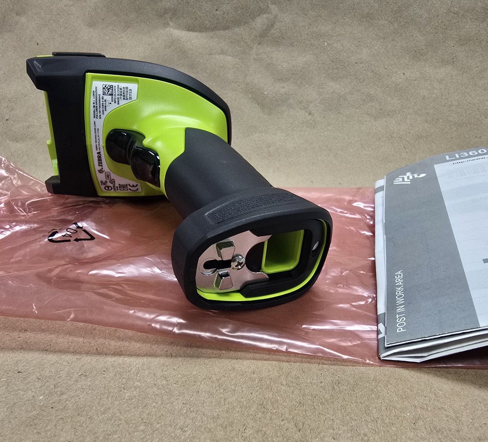 Zebra LI3608-SR00003VZWW Linear Imager Barcode Scanner, New Open Box