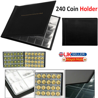 240 Coin Penny Money Pocket Storage Holder Album Folder Case Book ...
