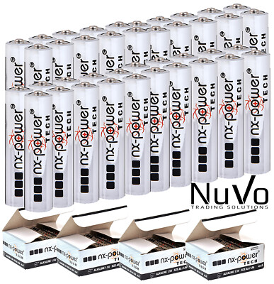 NEW NX POWER INDUSTRIAL AA & AAA ALKALINE BATTERIES LR03 LR6 LONGEST ...