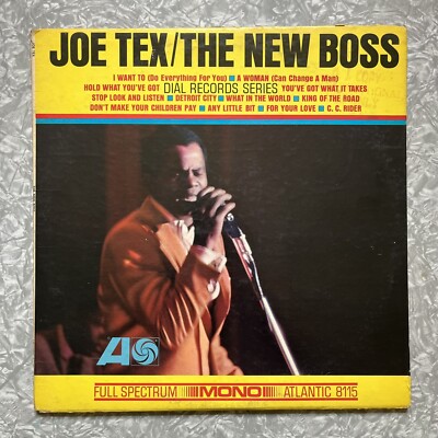 RARE: Joe Tex: The New Boss (LP, 1965) White Label Promo: Atlantic ...