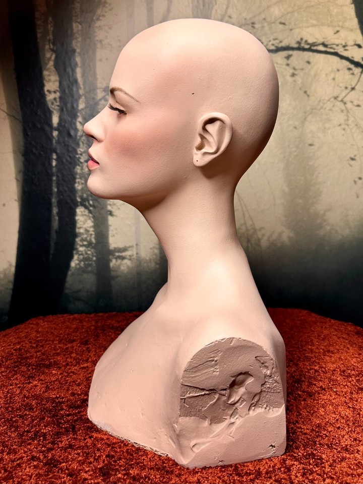 Mannequin Realistic Female Head Bust Wig Display ROOTSTEIN Natural Anne ...