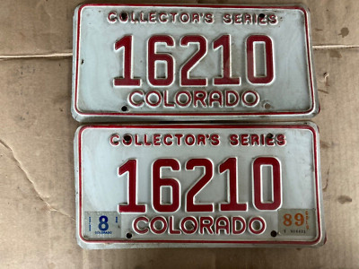 Colorado 1989 plate 2 plates collector series | eBay