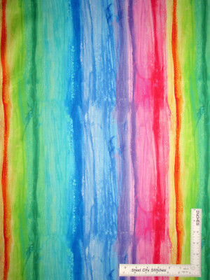 Watercolor MultiColor Ombre Digital Cotton Fabric Timeless Treasures ...