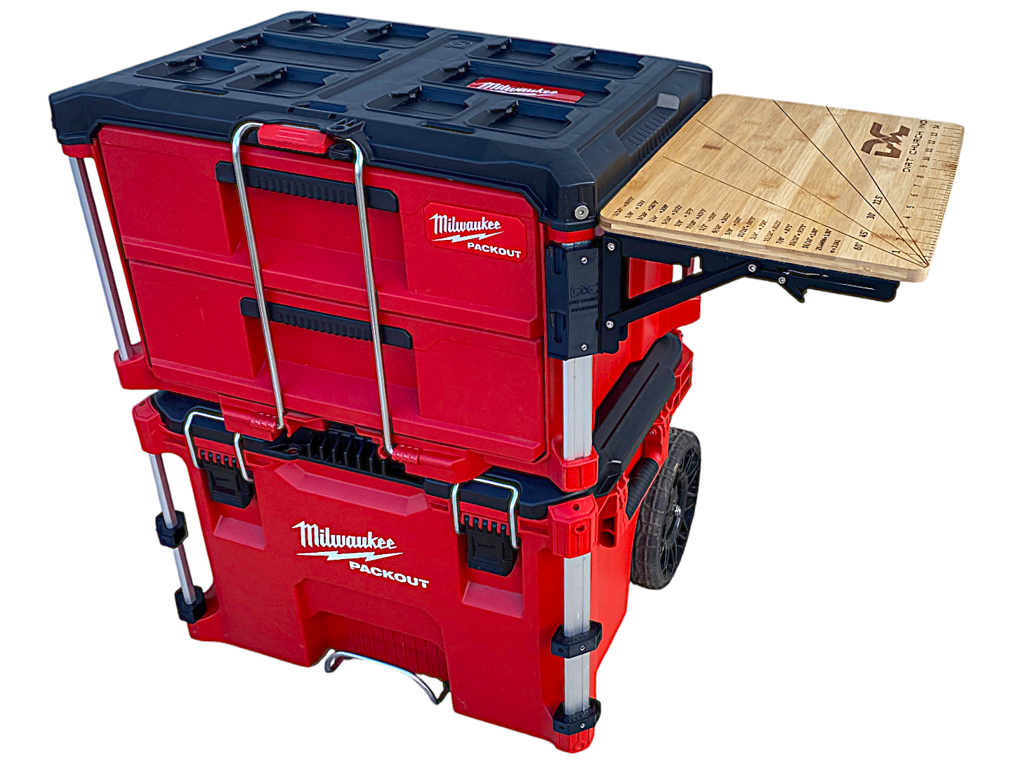 Milwaukee Packout, Quick Detaching/Folding Bamboo Table | eBay