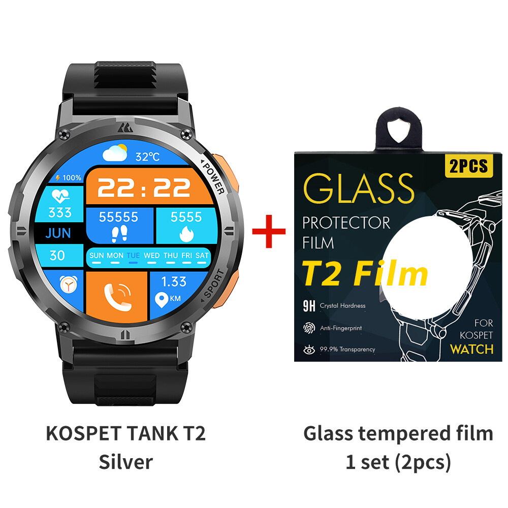 KOSPET TANK T2 Smart Watch for Men Smart Watches 5ATM Waterproof ...