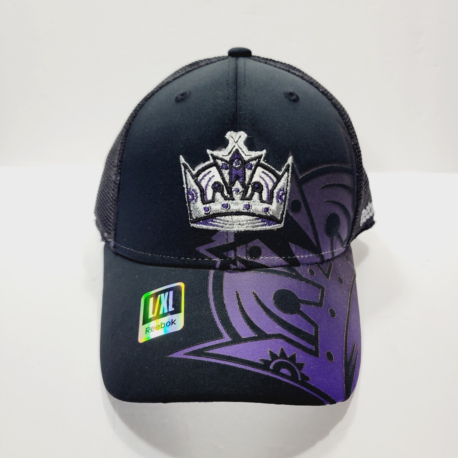 Los Angeles Kings Hat Cap Fitted Large X-Large Black Reebok Trucker ...