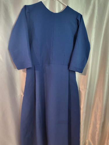 Handmade Amish / Mennonite plain Dress small Blue long Sleeves b-36 W ...