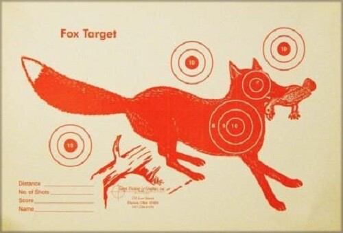 Fox targets - Small bore or BB fox targets. (100 in each pack) -(red ...