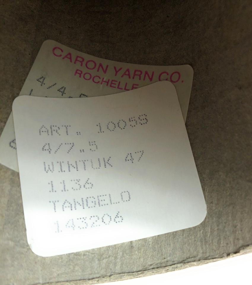 Caron Wintuk Tangelo Knitting Machine Yarn Cone Hand Loom Weave Orange ...