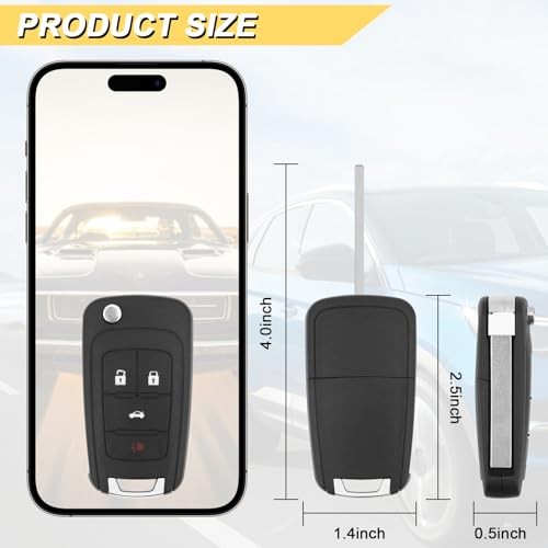 Key Fob Replacement for 13-19 Buick Encore/ 10-16 Lacrosse/ 11-17 Regal ...