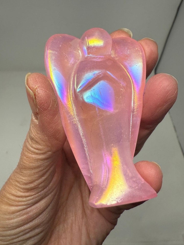 Rose Aura Quartz Crystal Angel Shimmer Bright Pink Healing treated ...