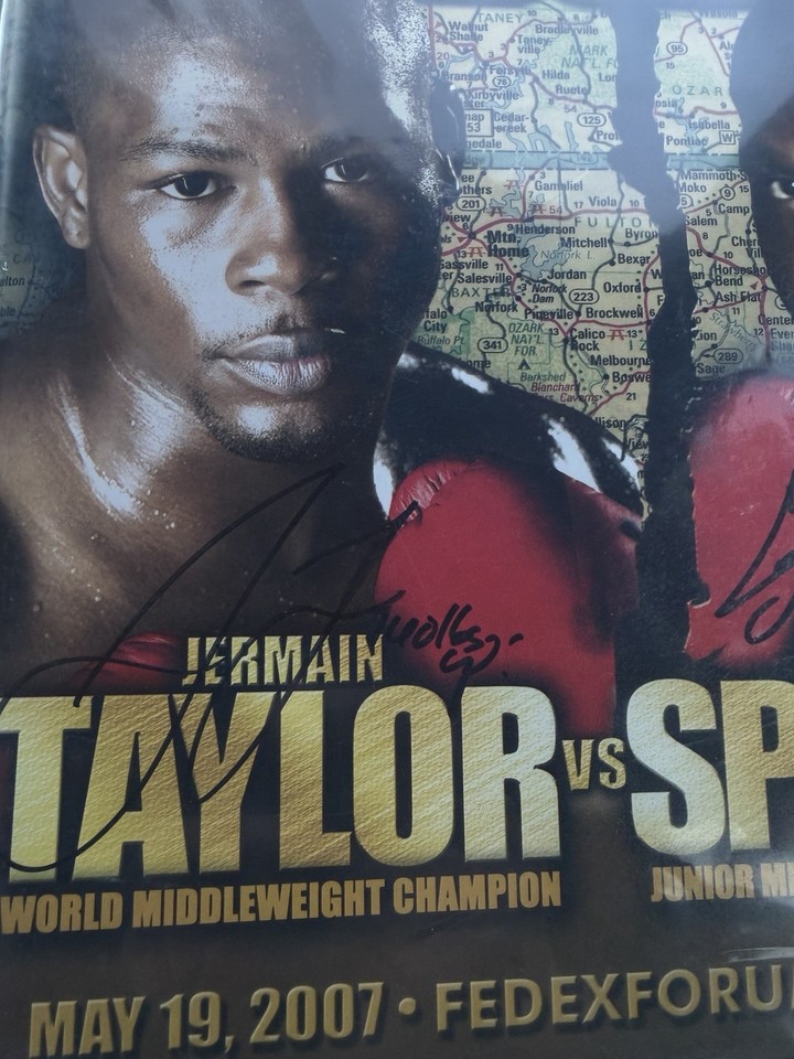 Jermain Taylor vs Cory Spinks Autographed Boxing Program (2007) Memphis ...