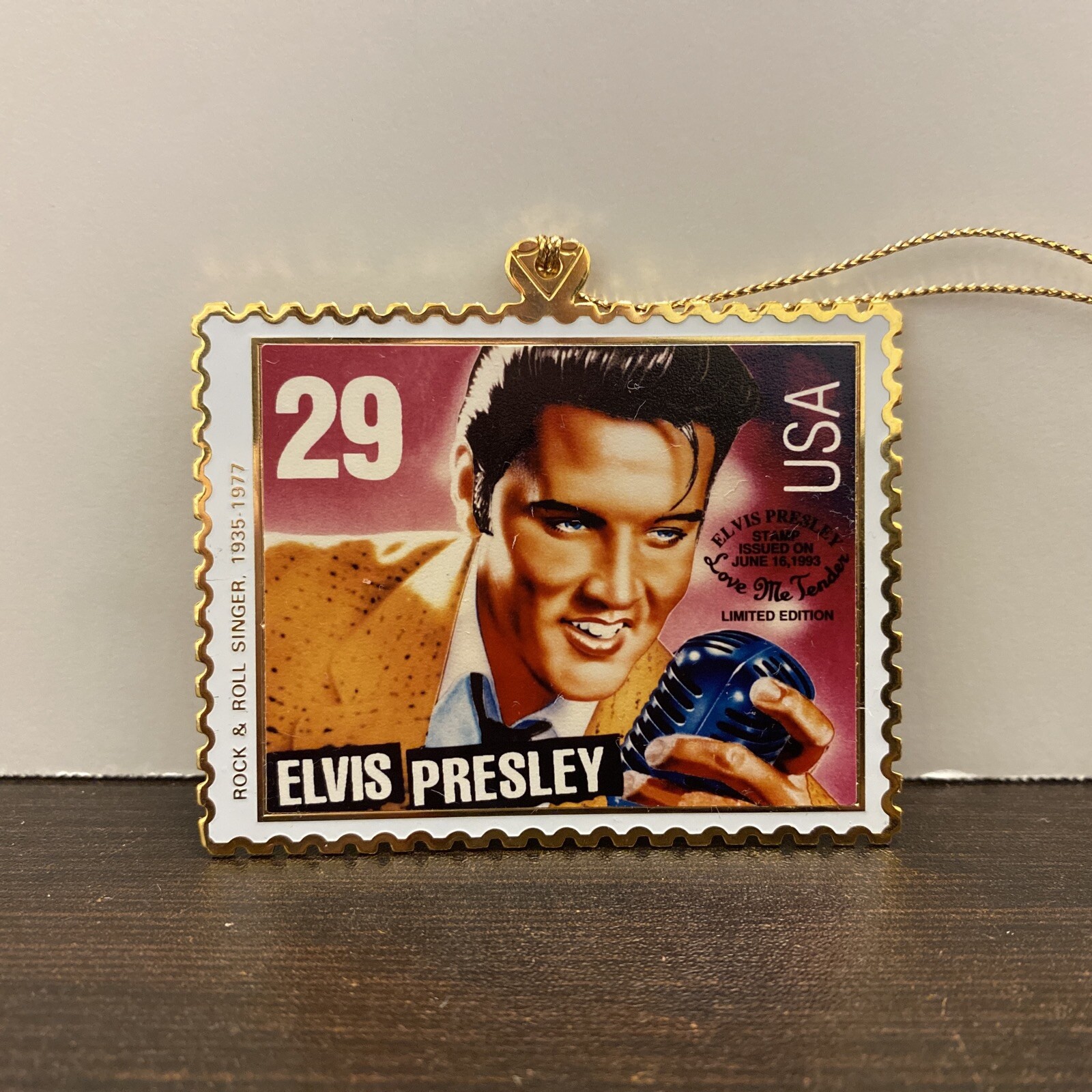 Elvis Presley 29 Cent Stamp 22K Gold Plated Ornament WinCo USPS | eBay