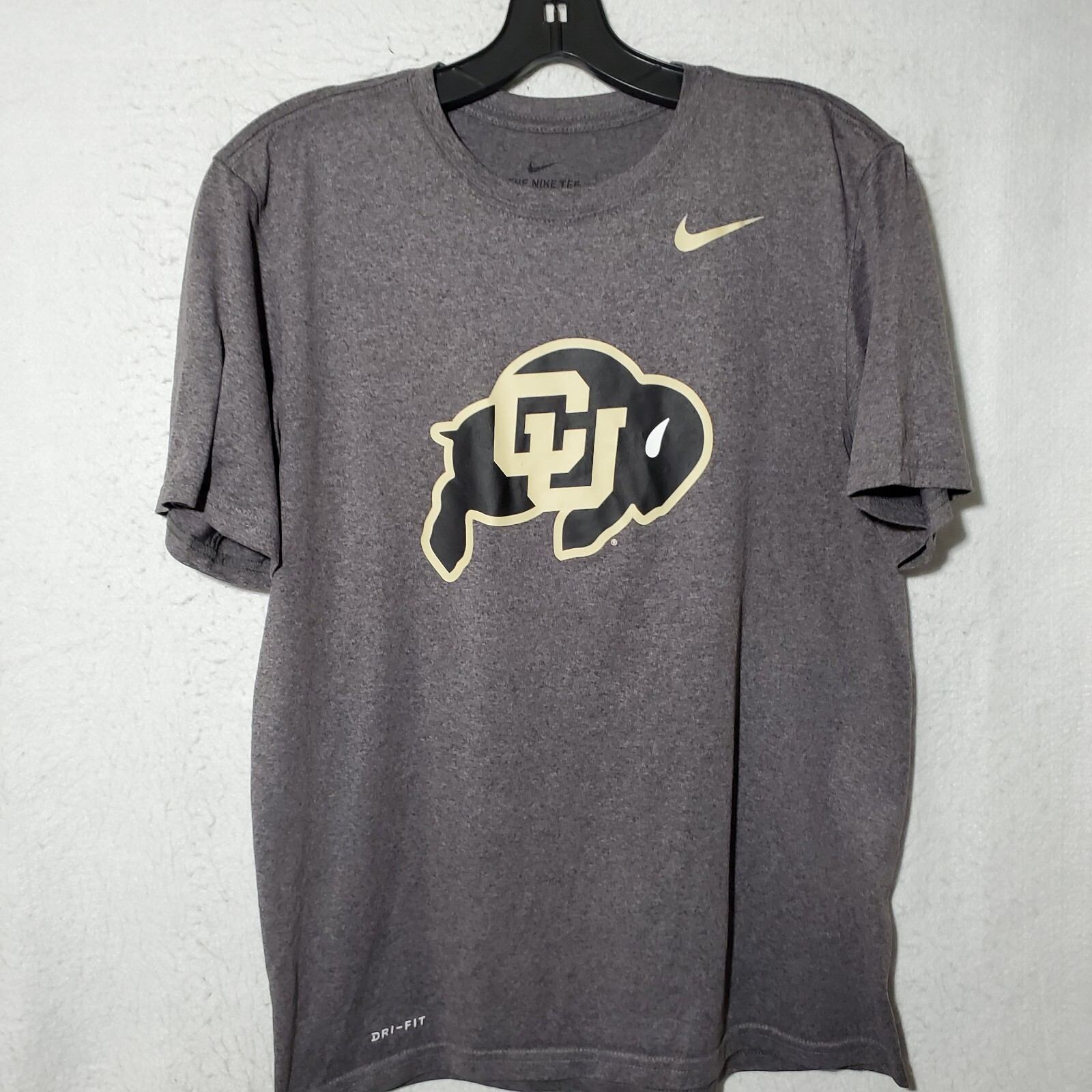 Nike BUFFS University of Colorado CU Buffaloes Grey T-Shirt Men's ...