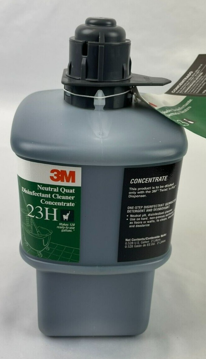 c/s 6) 3M 23H Neutral Quat Disinfectant Cleaner Concentrate 2L Expired ...