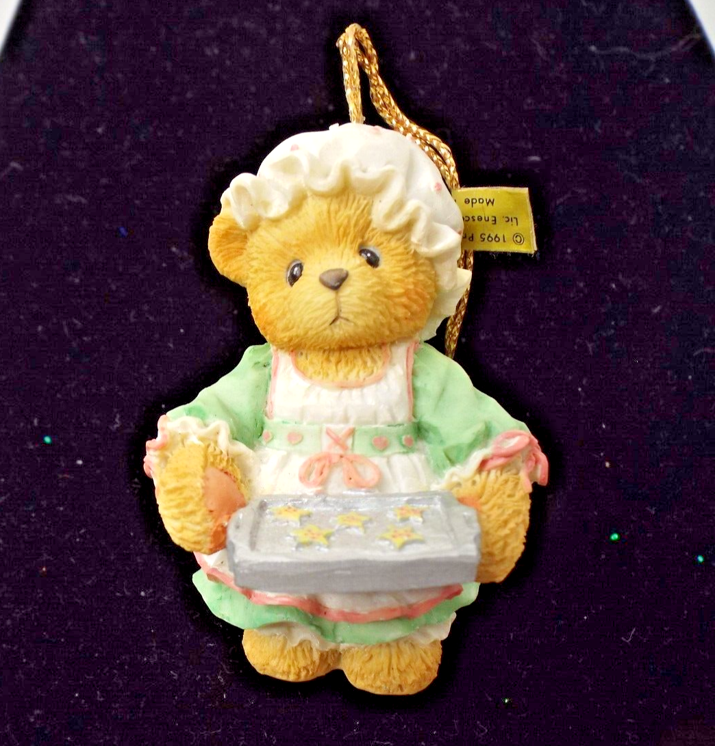 Vintage Cherished Teddies 1995 Baking Cookies Ornament Priscilla ...
