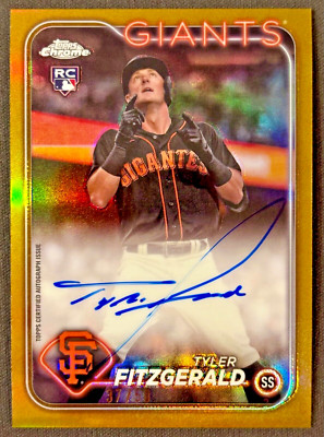 2024 Topps Chrome Tyler Fitzgerald GOLD Refractor Autograph Rookie /50 ...