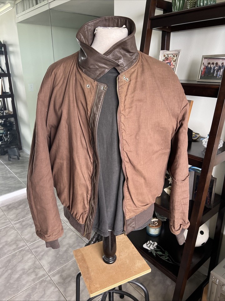 Cooper A-2 Brown Flight US Air Force Bomber Leather Goatskin Jacket Sz ...